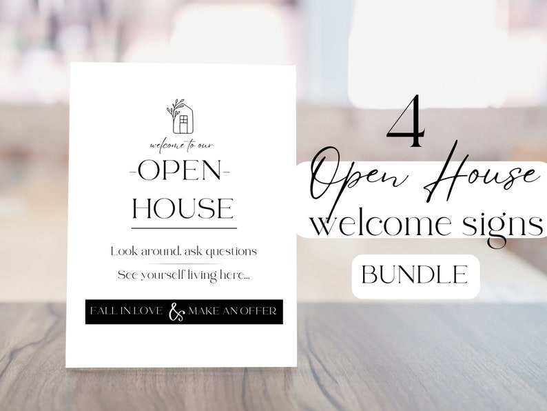 Printable Open House Welcome Signs | Open House Marketing | Real Estate ...