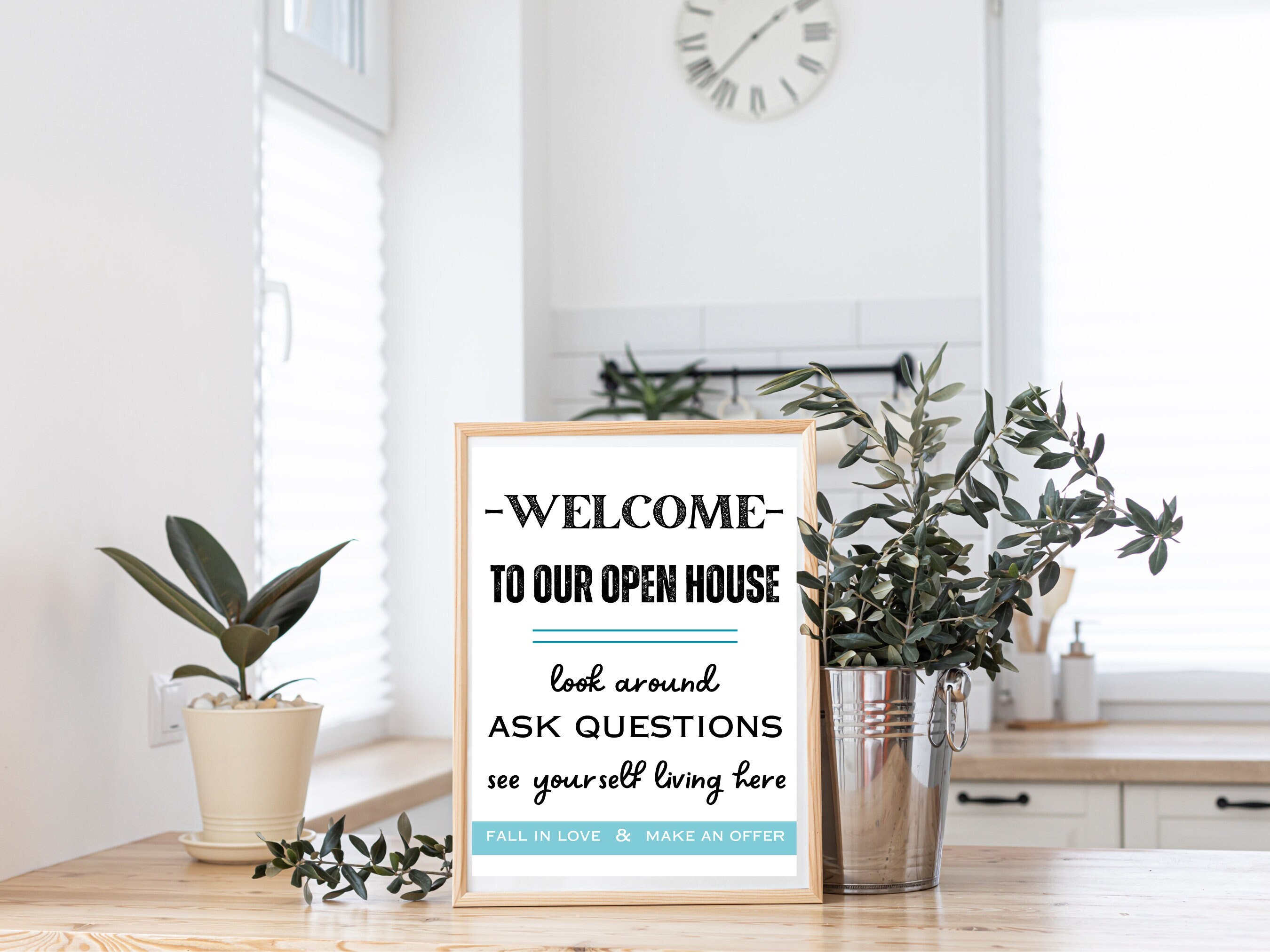 Printable Open House Welcome Sign Open House Marketing Real Estate ...