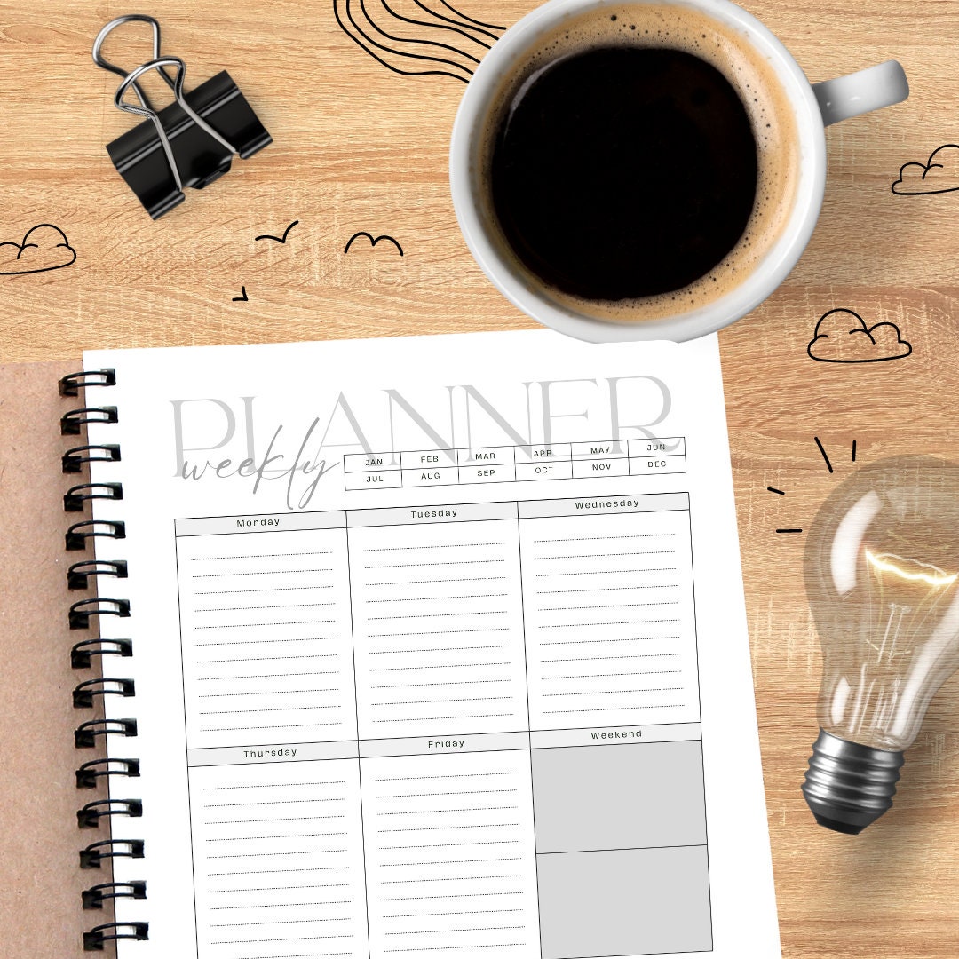 20-page Boho Simple Printable Planner | Instant Download | Daily ...