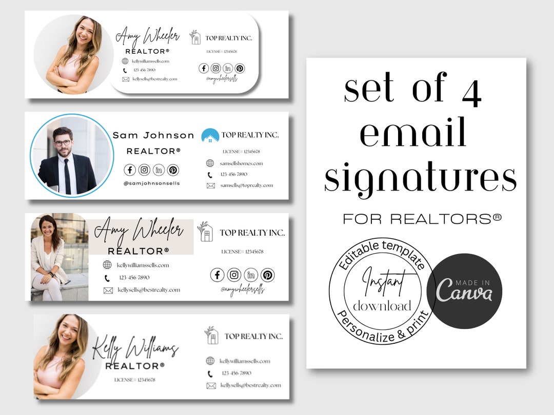 Email Signature Bundle | Email Signature | Gmail Signature | Real ...