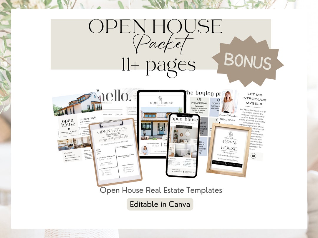 Open House Packet | Open House Sign in | Open House Welcome Sign ...