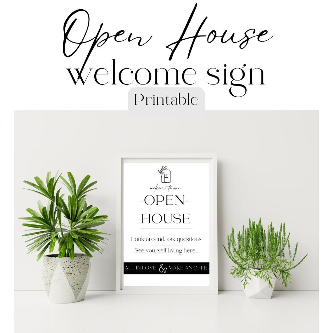 Printable Open House Welcome Signs Open House Marketing - Etsy