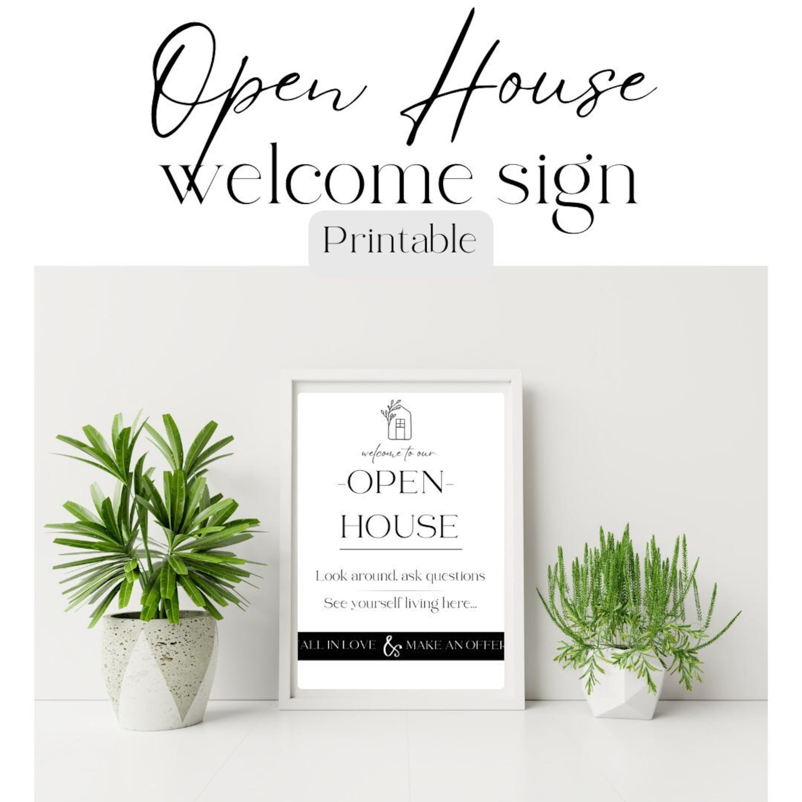 Printable Open House Welcome Signs Open House Marketing - Etsy