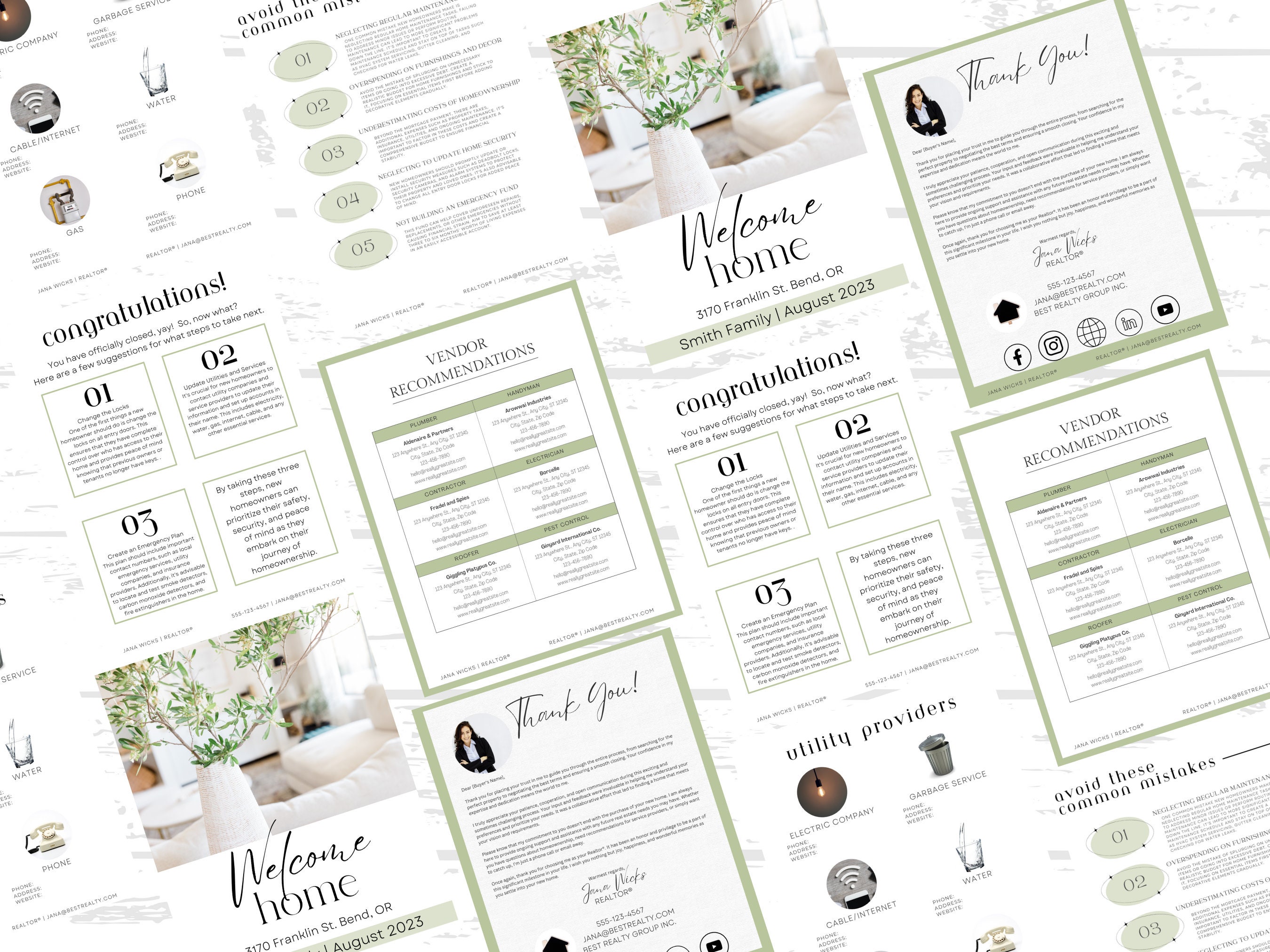 Welcome Home Packet Real Estate Client Closing Guide Real Estate ...