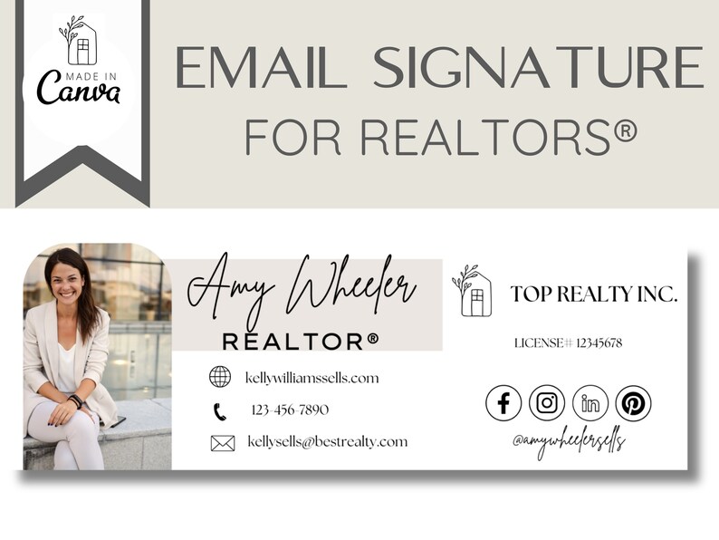 Email Signature | Real Estate Email Signature | Gmail Signature | Real ...