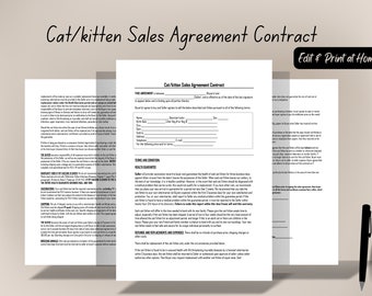 Cat Sales Contract - Etsy