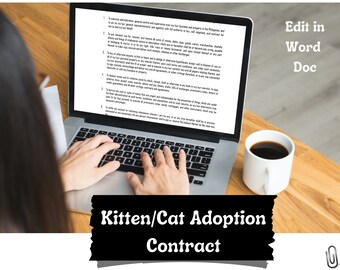 Cat Sales Contract - Etsy