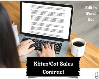 Cat Sales Contract - Etsy