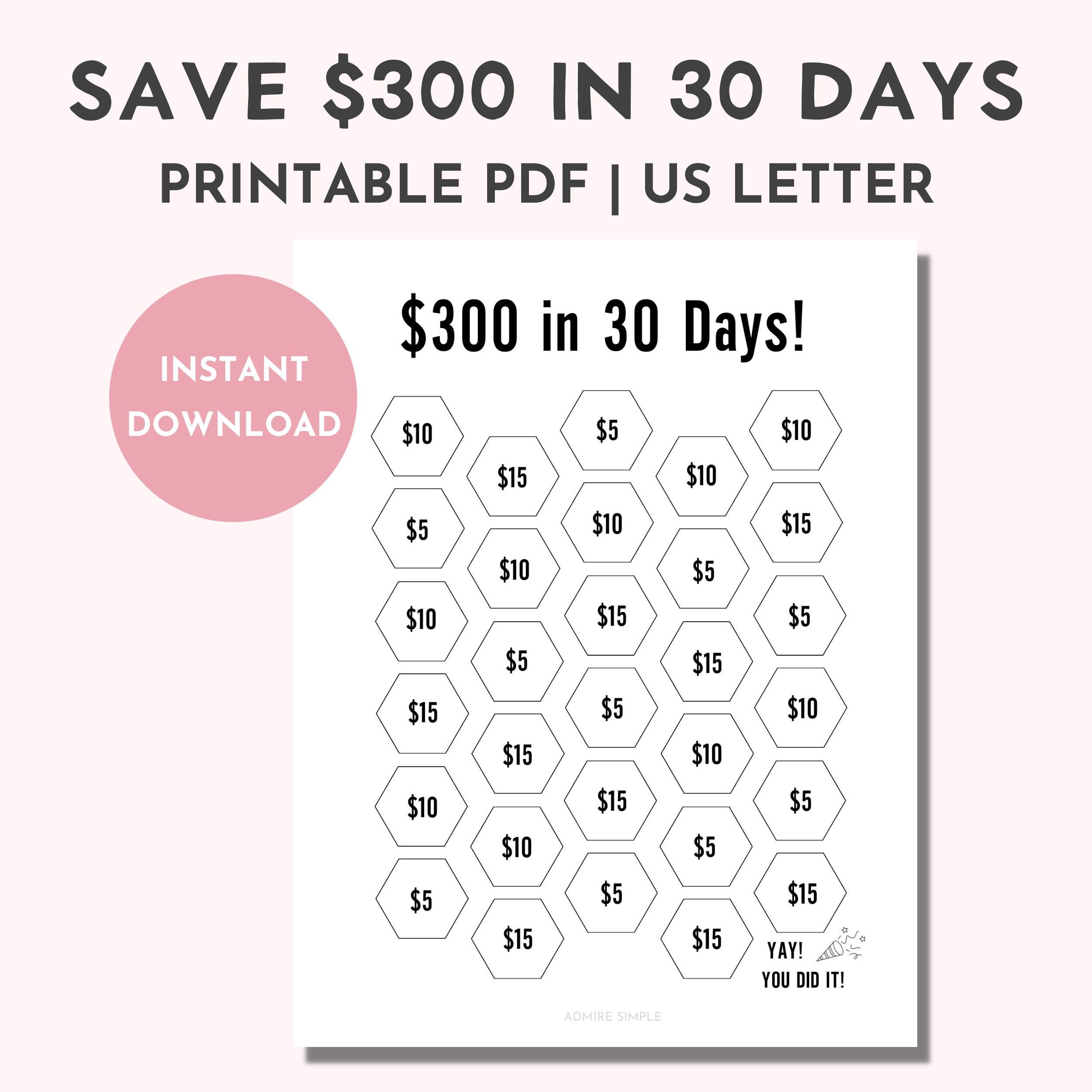 30-day Money Saving Challenge: Printable Bundle (PDF) - Etsy Canada