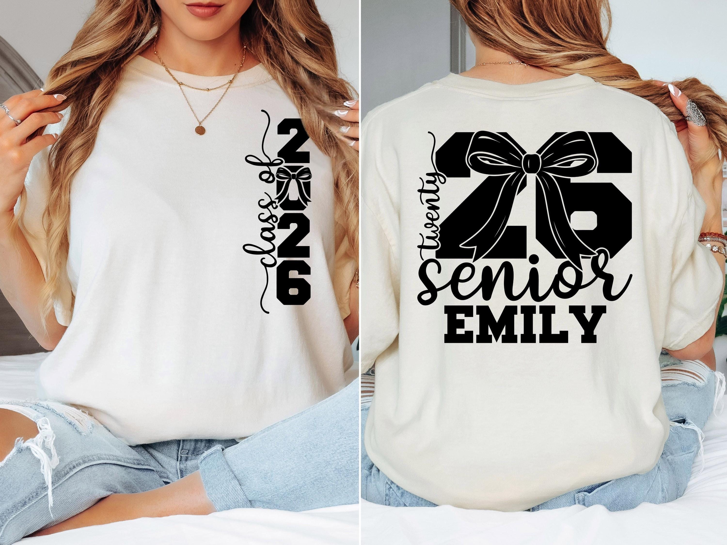 Comfort Colors Senior 2026 Custom Name Shirt, Class of 2026 Tee ...
