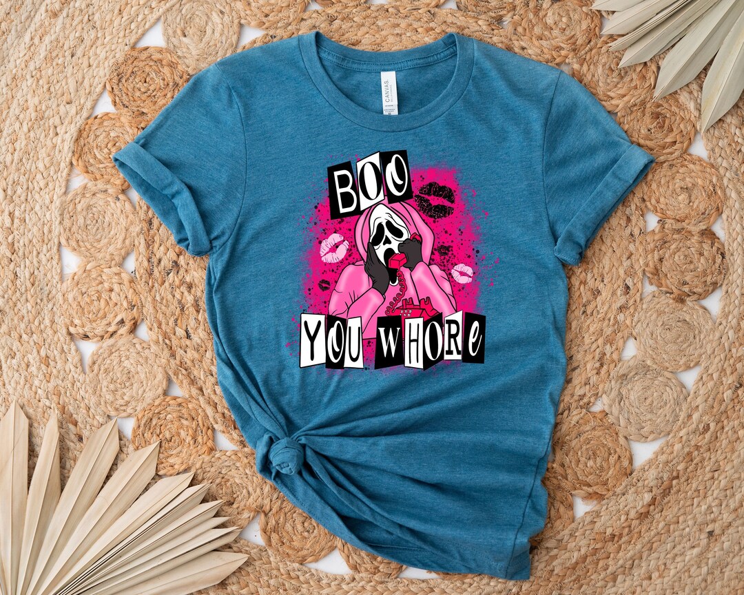 Boo You Whore Halloween Shirt Ghost Face Halloween Shirt - Etsy