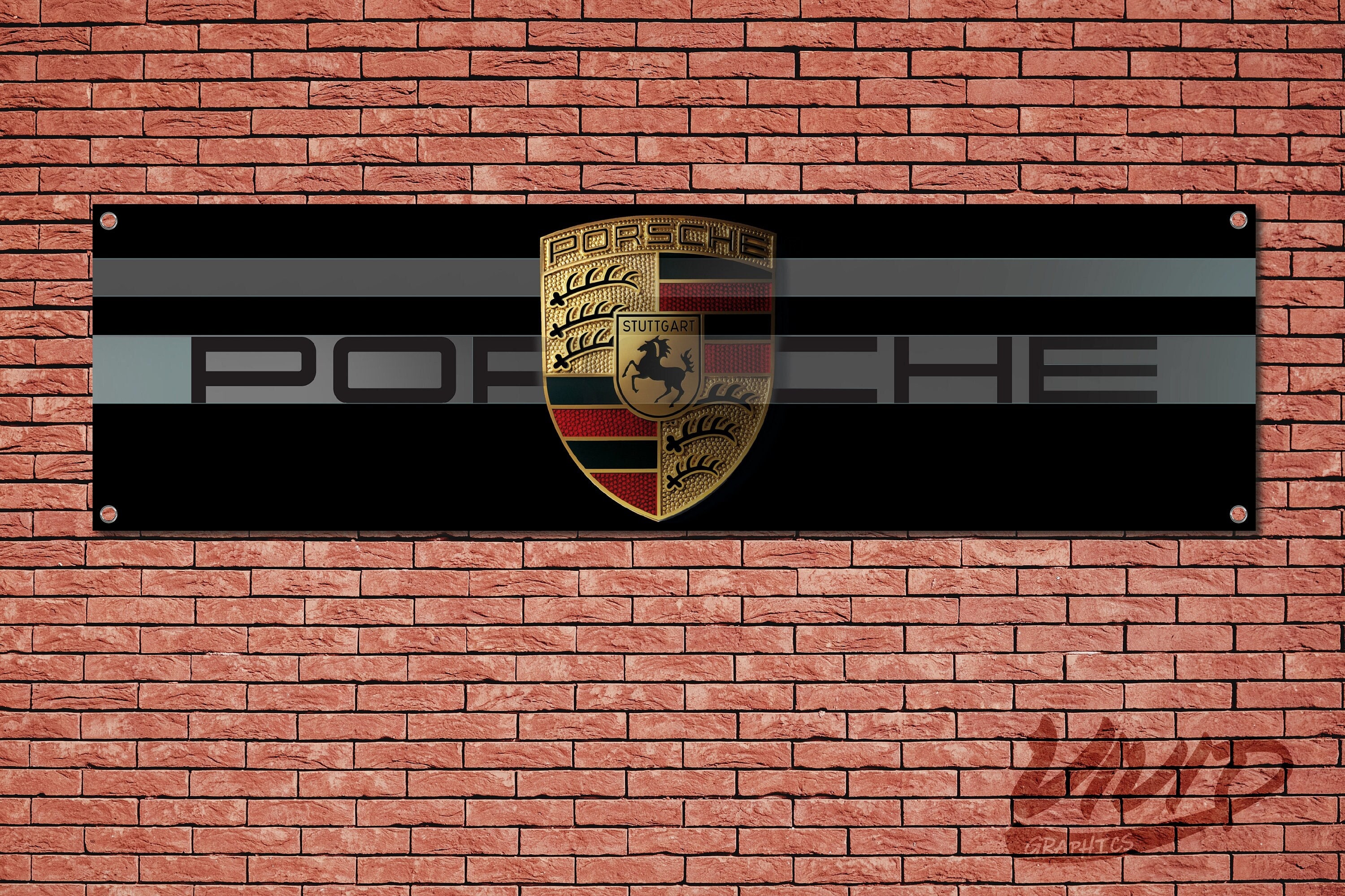 PORSCHE Garage / Workshop Banner / Poster PVC Sign 911 GT3RS Cayman ...