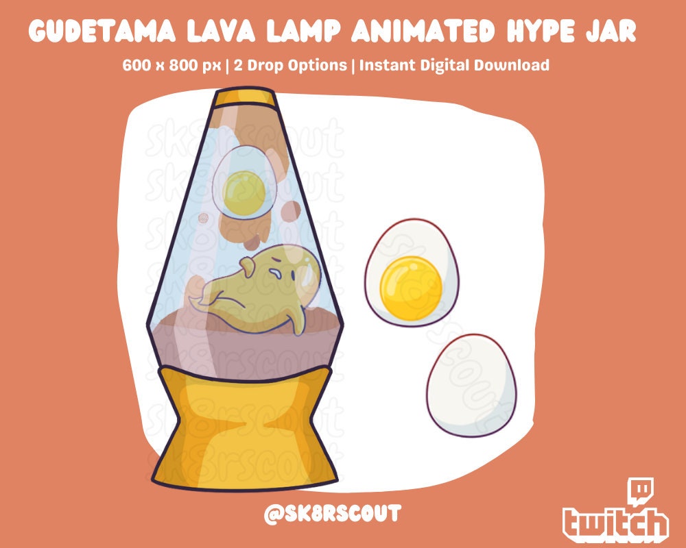 Animated Twitch Lava Lamp Hype Jar - Kawaii Character - 2 Layers - Tip ...