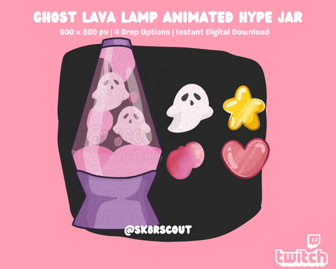 Ghost Lava Lamp Animated Twitch Hype Jar - Halloween Hype Jar - 2 Layers - Tip Jar for Stream ...