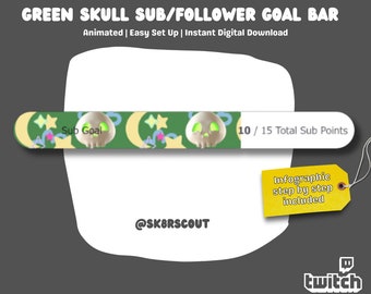 Animated Sub Goal Bar Kawaii Pink Gamer Pink Twitch Widget - Etsy
