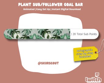 Animated Sub Goal Bar Kawaii Character Pink Goal Bar Widget ...