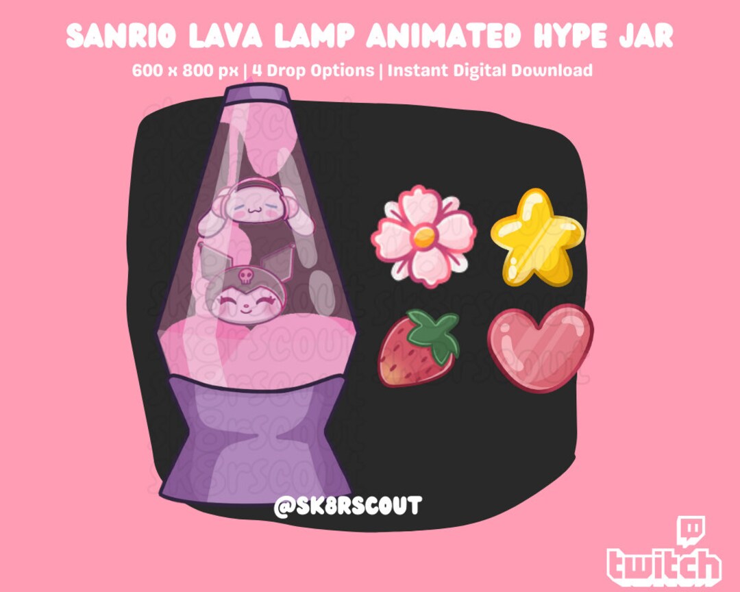 Kawaii Lava Lamp Animated Twitch Hype Jar - Pink Hype Jar - 2 Layers ...