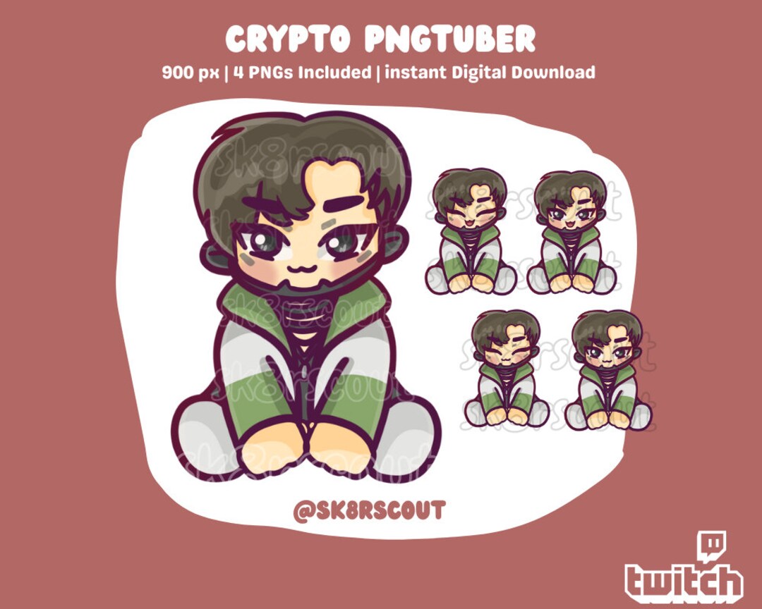 Pngtuber Kawaii/anime Pngtuber - 4 Static Talking Pngs - OR Use for TTS ...