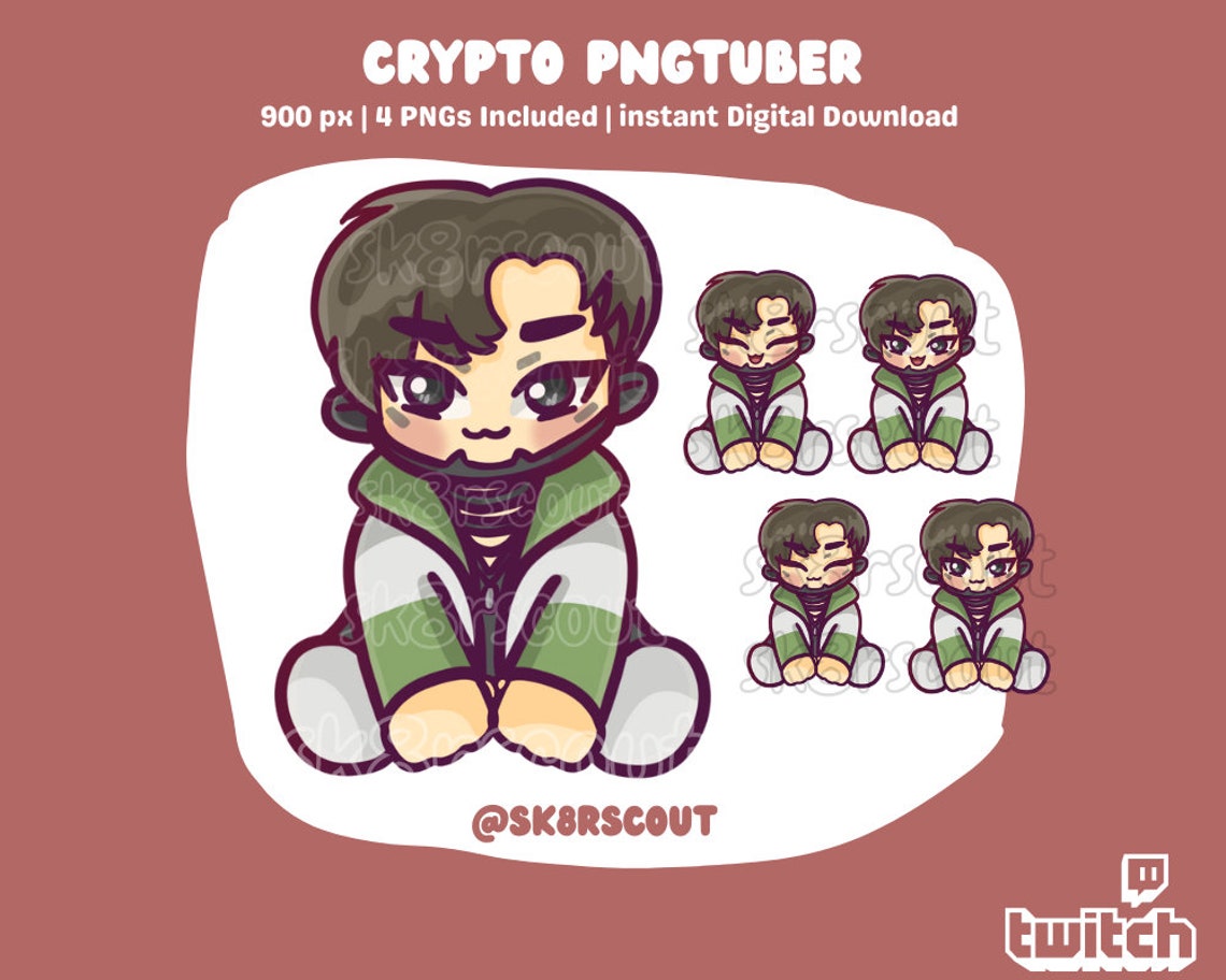 Pngtuber Kawaii/anime Pngtuber - 4 Static Talking Pngs - OR Use for TTS ...