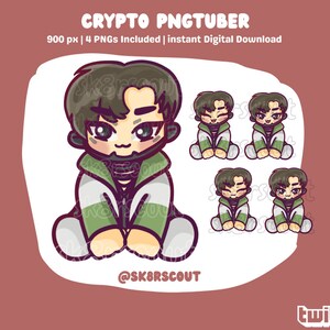 Pngtuber Kawaii/anime Pngtuber - 4 Static Talking Pngs - OR Use for TTS ...