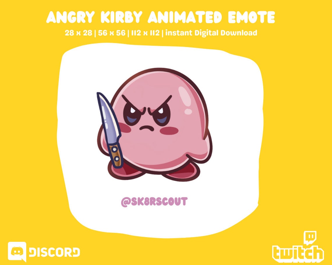 Animated Twitch Angry Emote - Pink Character - Kawaii Anime Character ...