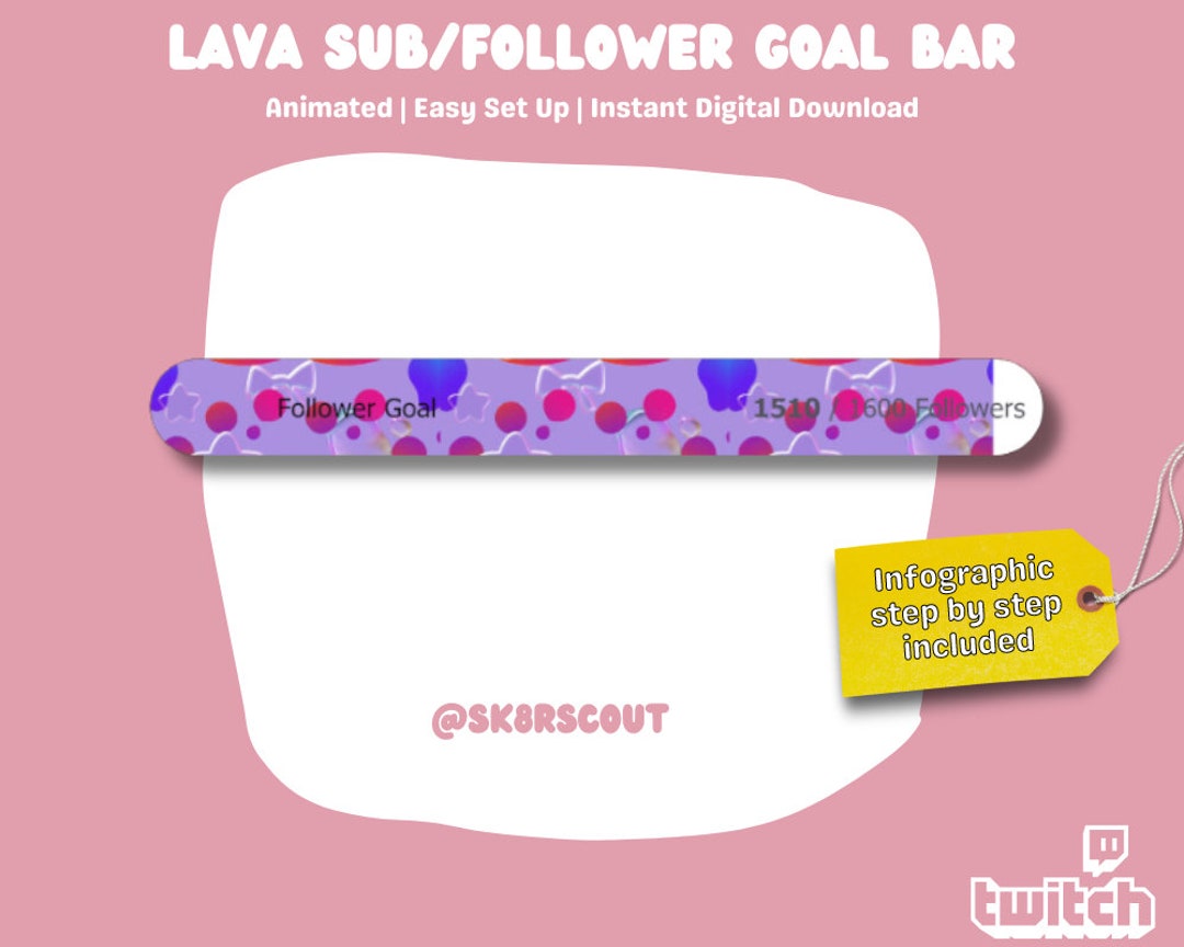 Kawaii Lava Animated Sub Goal Bar - Kawaii Hype Bar - Sub OR Follower ...