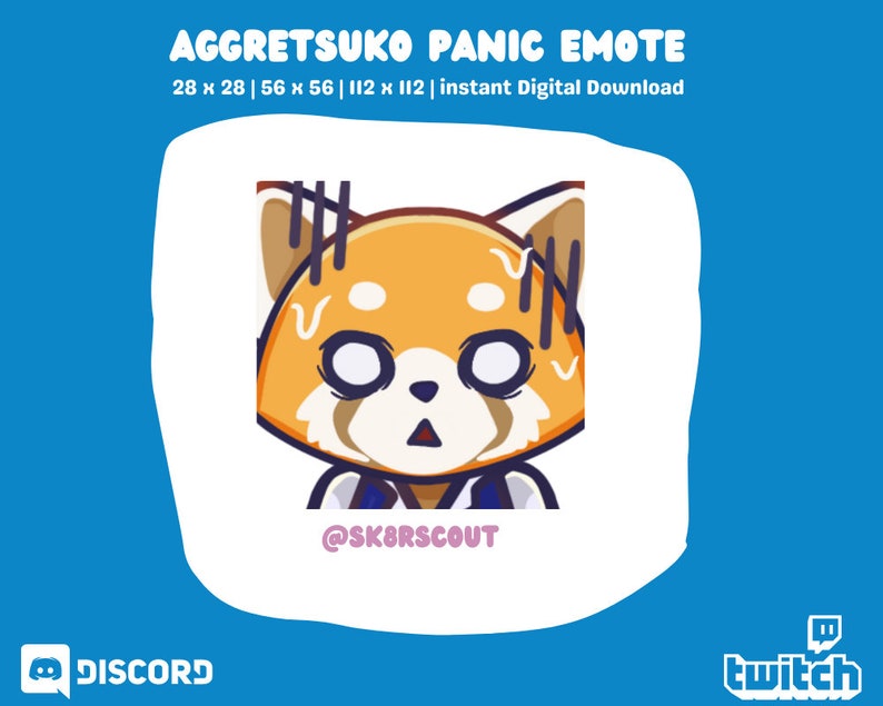 Animated Twitch Panic Emote - Kawaii Character - Sized for Twitch ...