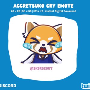 Animated Twitch Cry Emote - Kawaii Character - Sized for Twitch ...