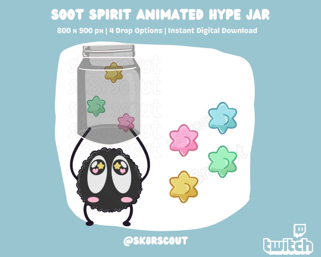 Animated Twitch Hype Jar - Anime Kawaii Tip Jar- 2 Layers - Tip Jar for ...