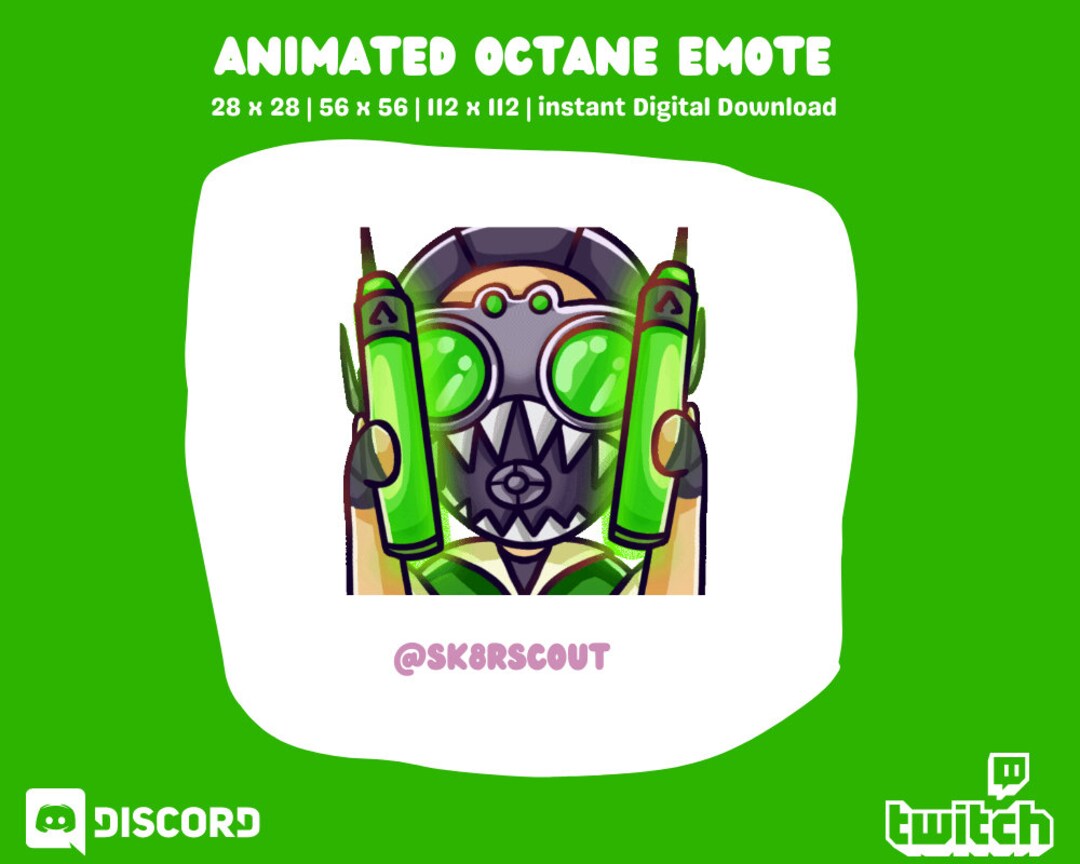 Animated Twitch Emote - Octane Apex Legends - Hype Emote - Sized for ...