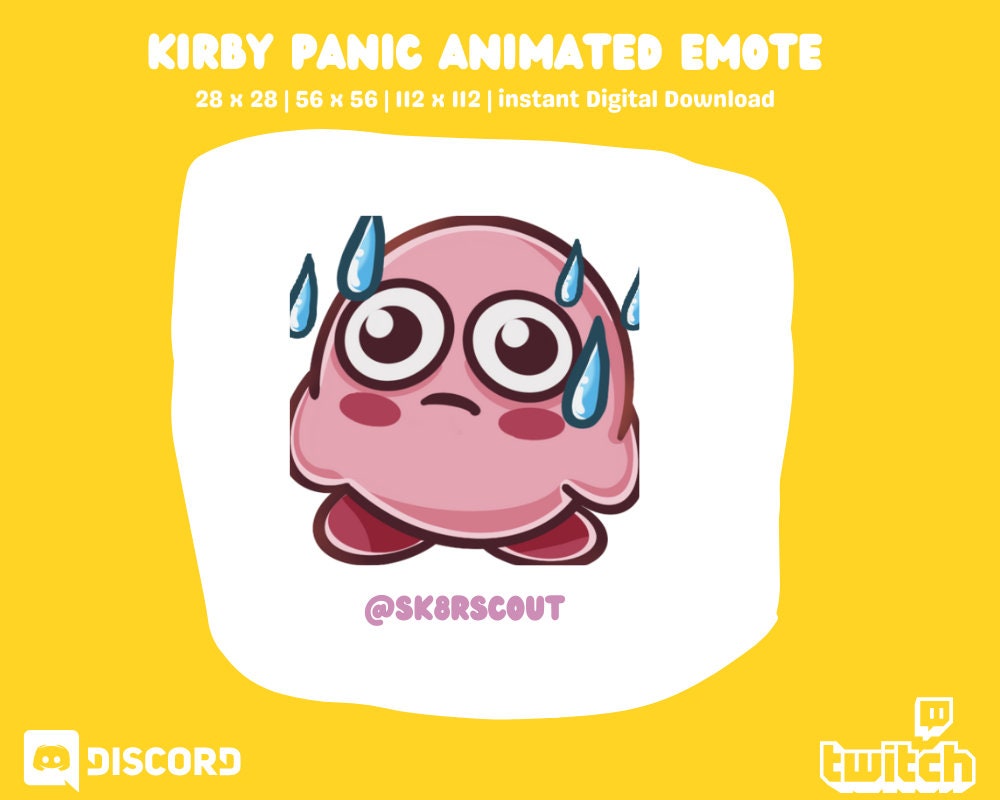 Animated Twitch Panic Emote - Pink Character - Kawaii Anime Character ...