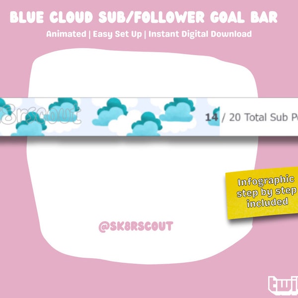 Twitch Goal Bar Cloud - Etsy