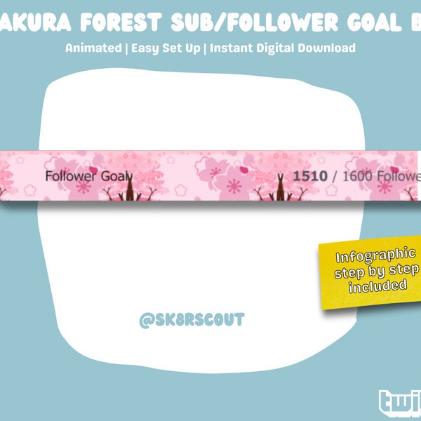 Twitch Follower Goal Overlay - Etsy