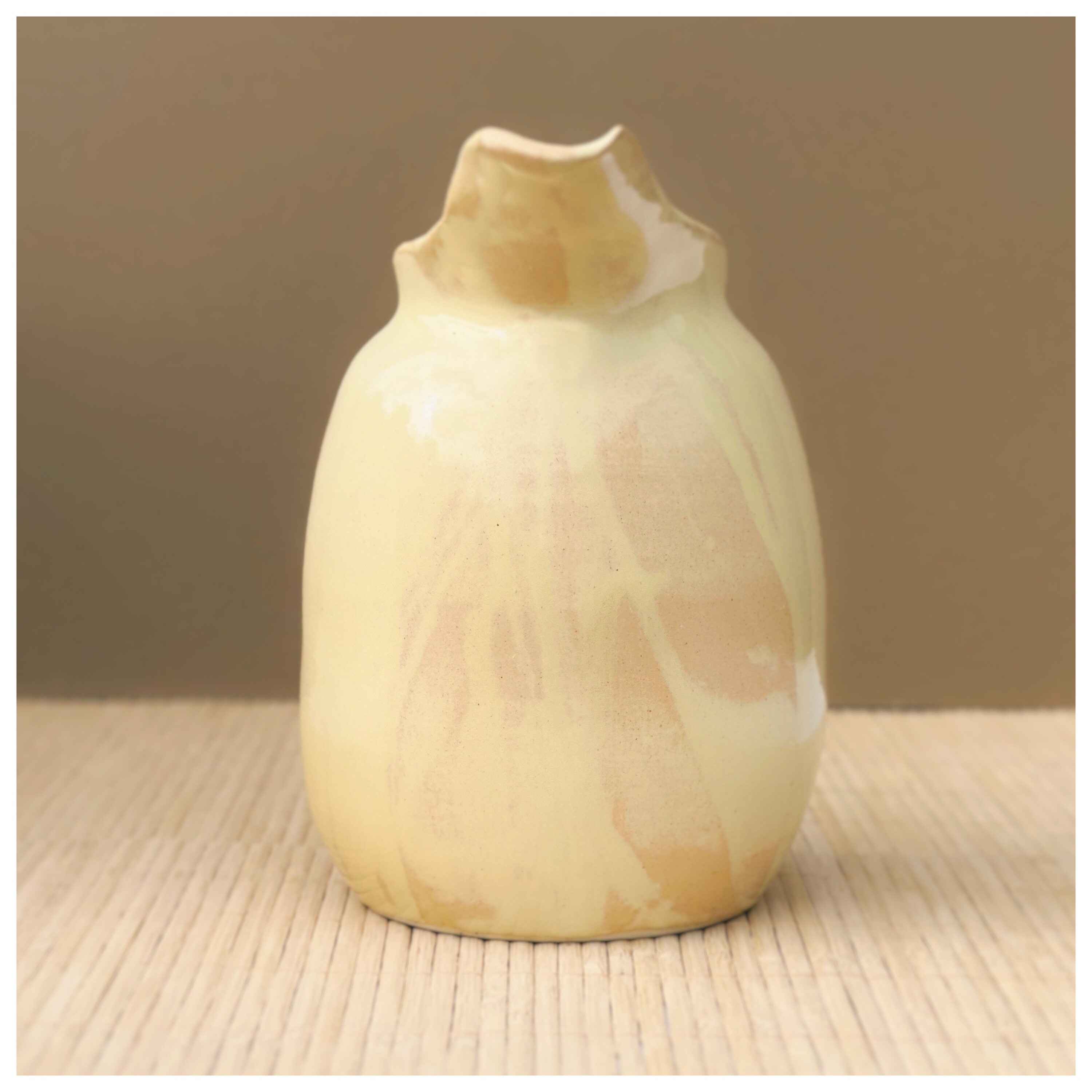 Pitcher Yellow / Vase Decorative / Handmade Ceramic / Artisan Stoneware ...