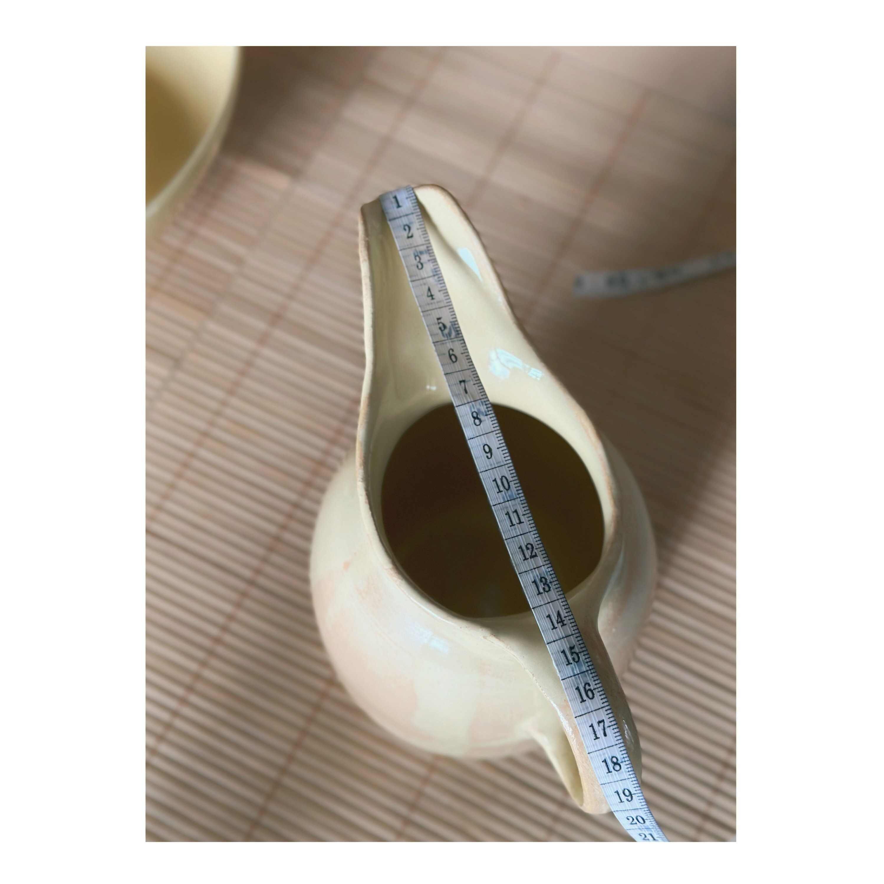 Pitcher Yellow / Vase Decorative / Handmade Ceramic / Artisan Stoneware ...