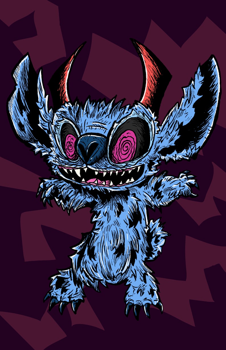 Evil 626 Lilo and Stitch Inspired Art Print - Etsy