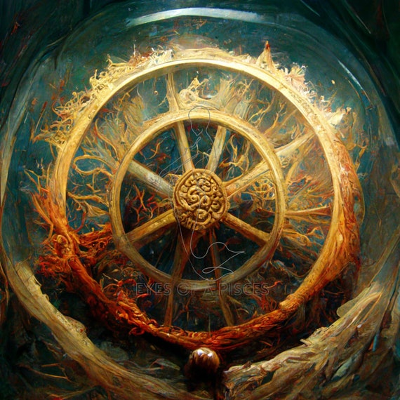 The Wheel Digital Art Print Instant Download - Etsy