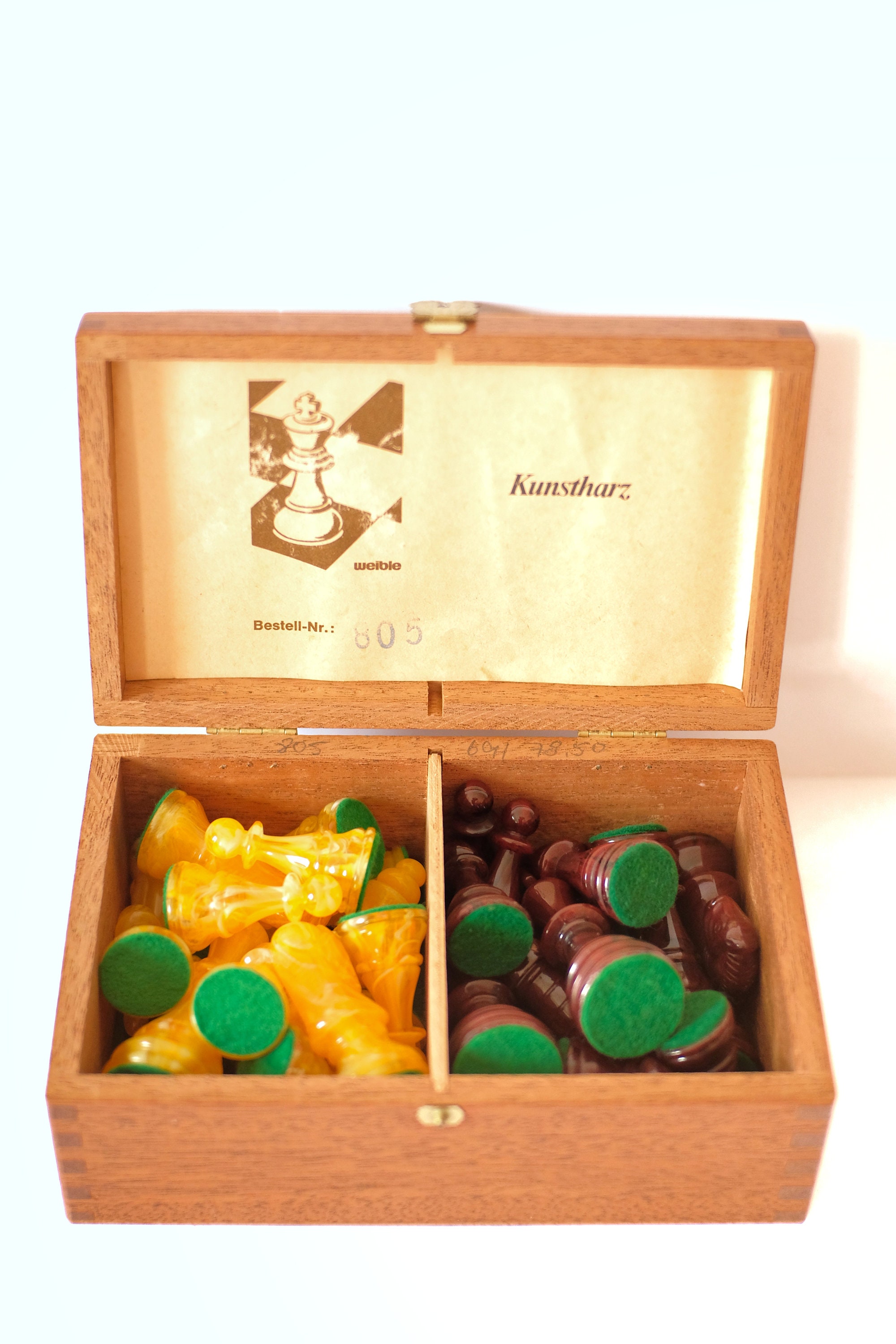 Classic Vintage Staunton Chess Set, Made in Germany, Tournament Resin ...