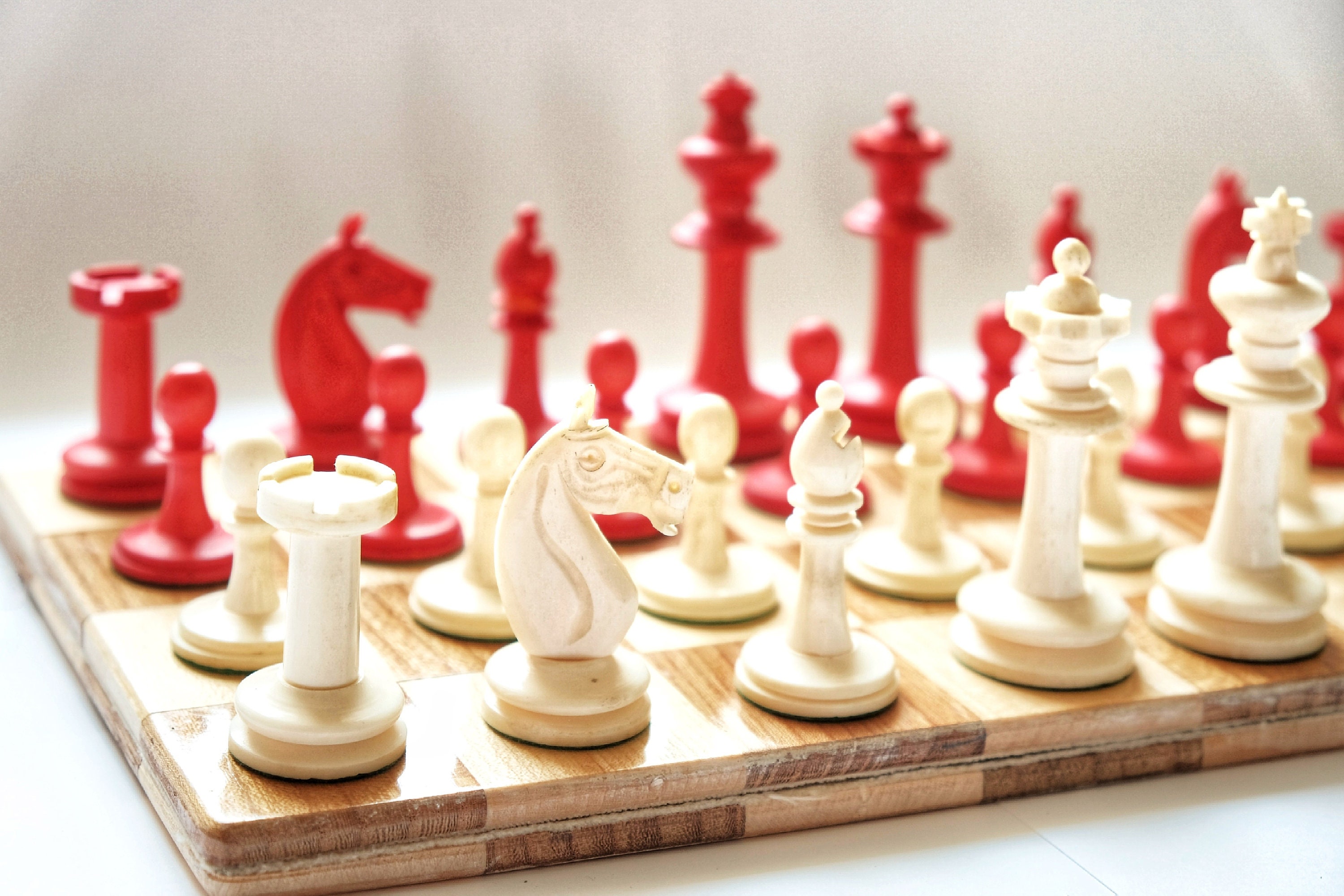 Antique or Vintage Rare Bone Chess Set, Made in 1920, Antique Staunton ...