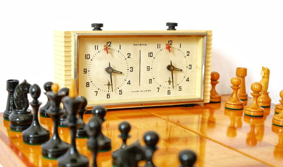 Vintage Soviet Jantar Chess Clock 1970 Tournament Timer Unique White ...