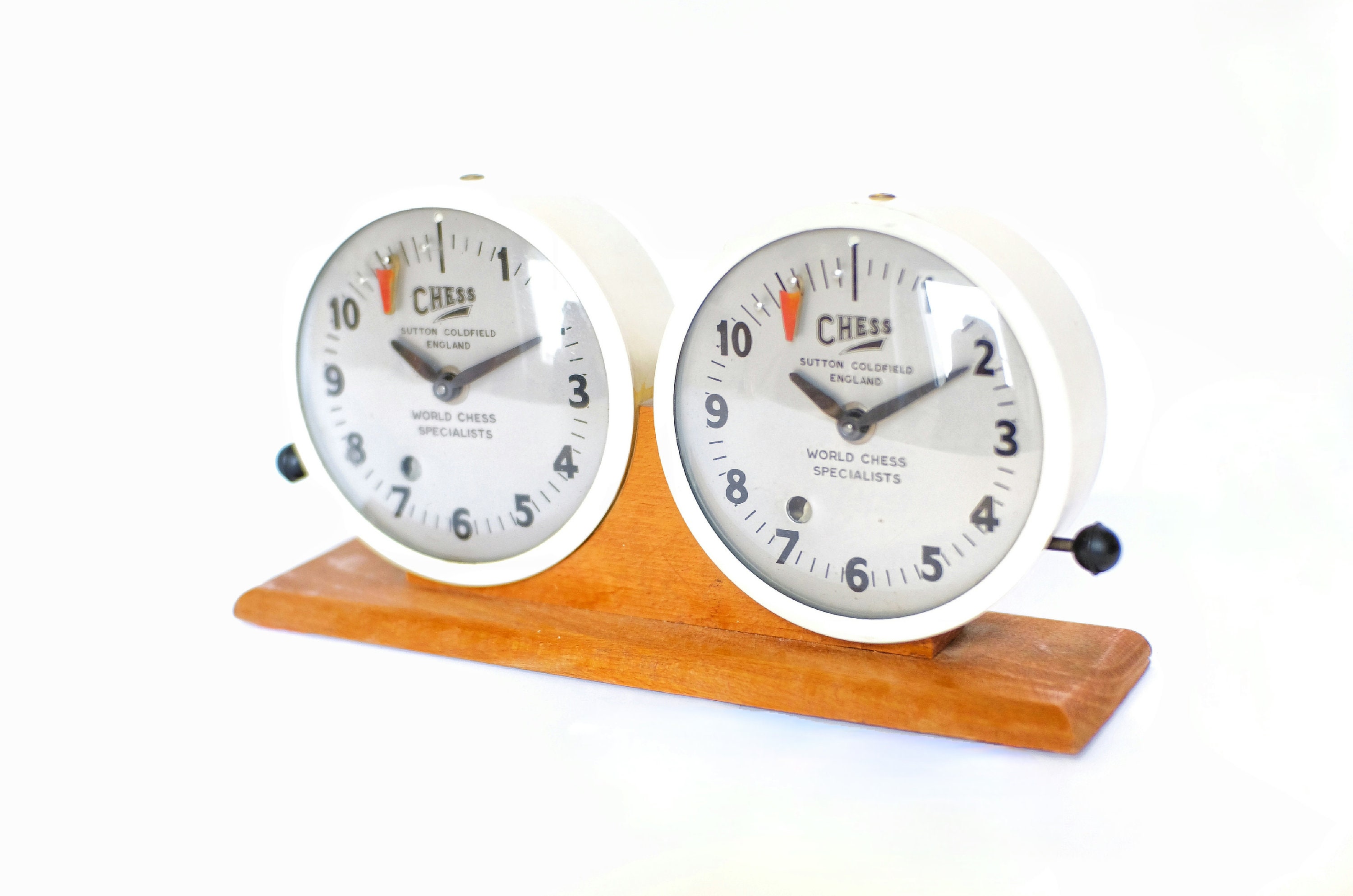 Vintage Sutton Coldfield 1930 Antique Chess Clock, Mahogany Wood, Mechanical Analog Timepiece ...