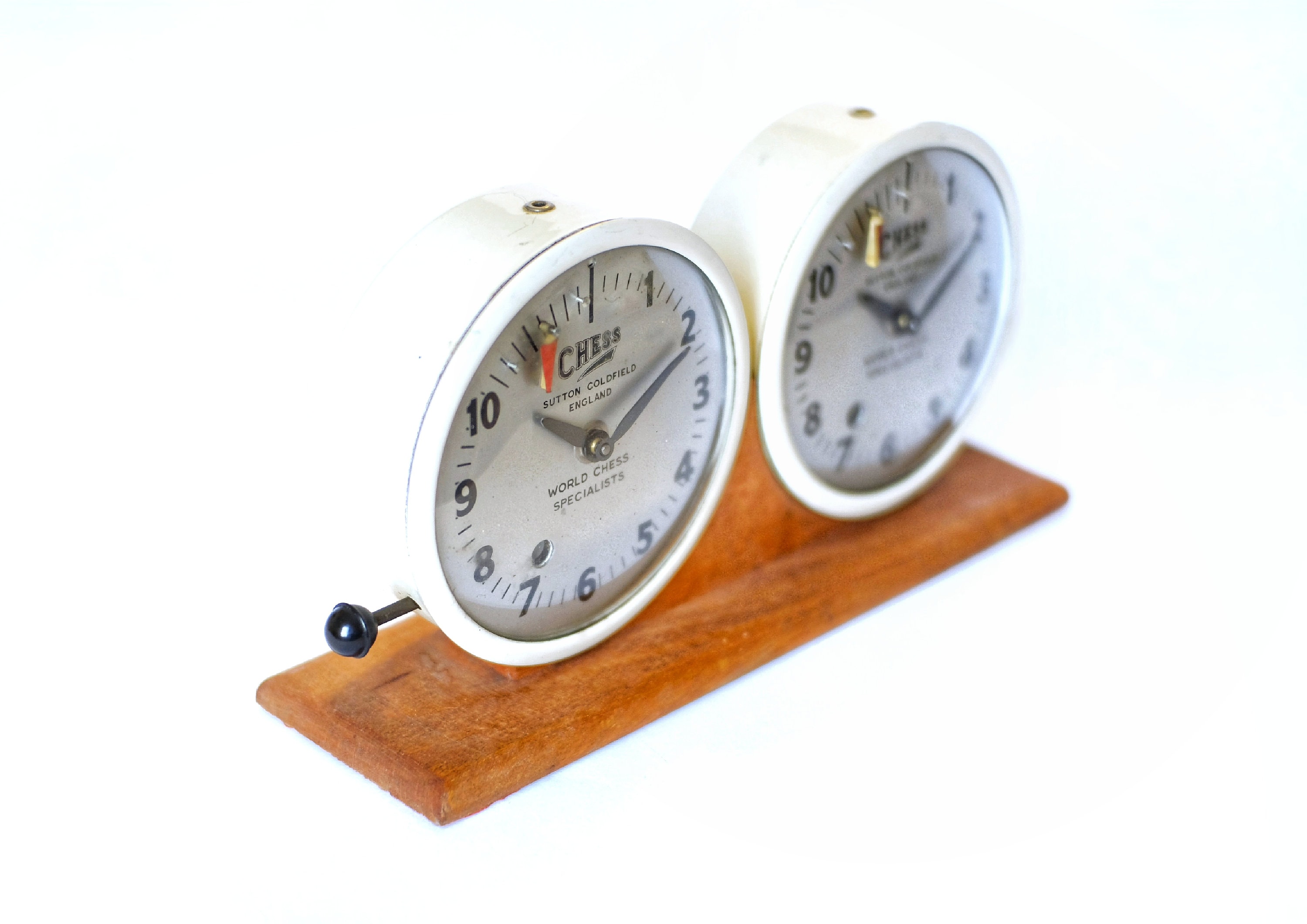 Vintage Sutton Coldfield 1930 Antique Chess Clock, Mahogany Wood, Mechanical Analog Timepiece ...