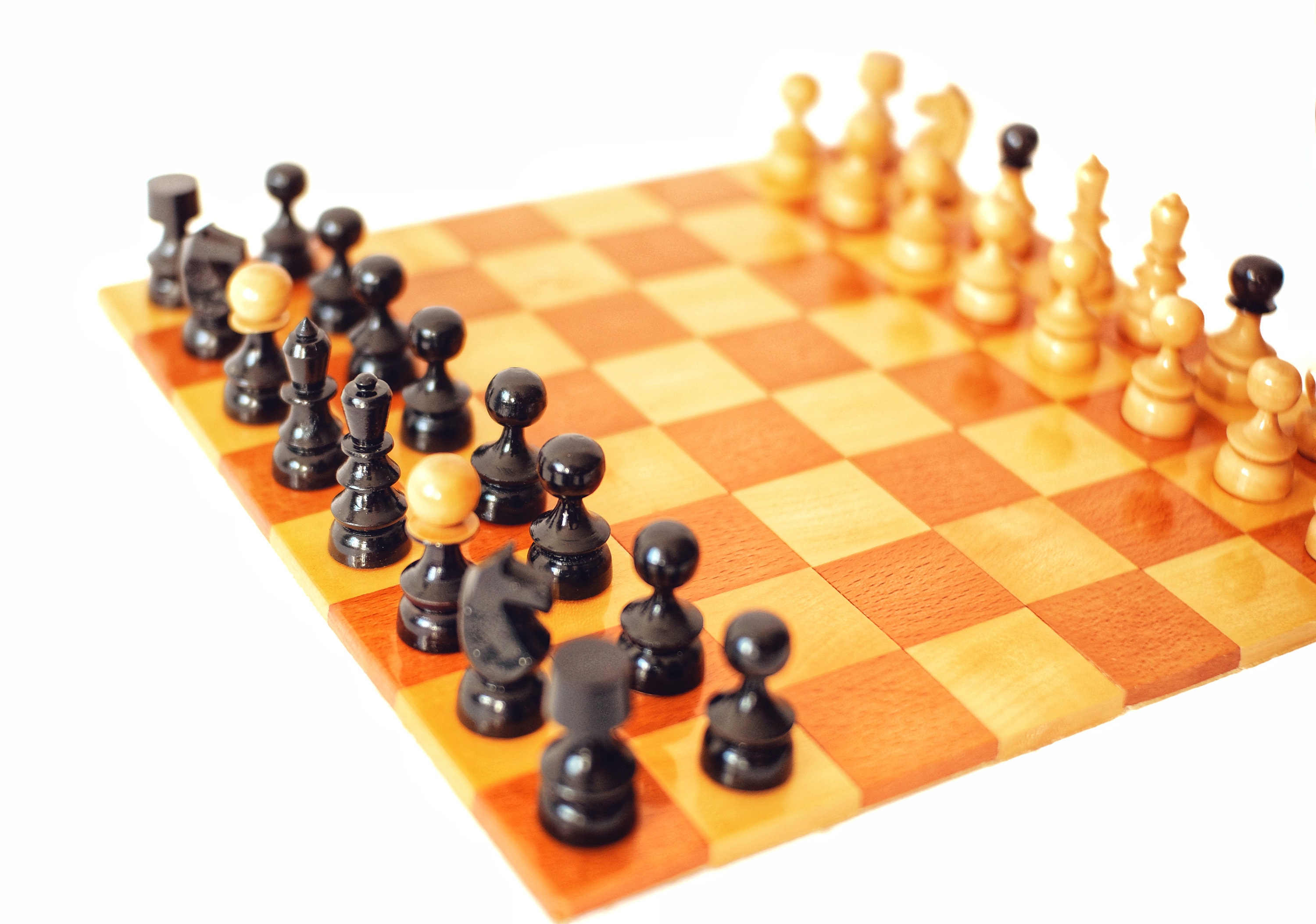 Vintage 1980s Coffee House Chess Pieces in Handcrafted Storage Box ...