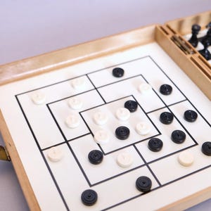 Vintage 1970s German Chess Set With Checkers, Mühle & Dame Games ...