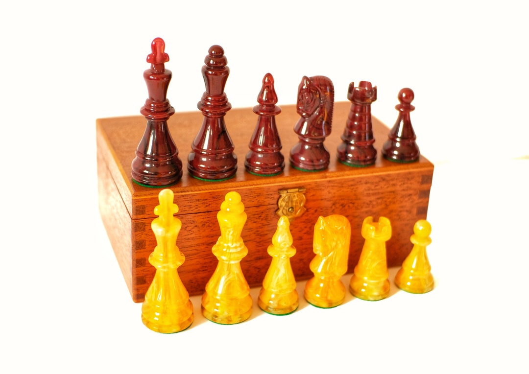 Classic Vintage Staunton Chess Set, Made in Germany, Tournament Resin ...