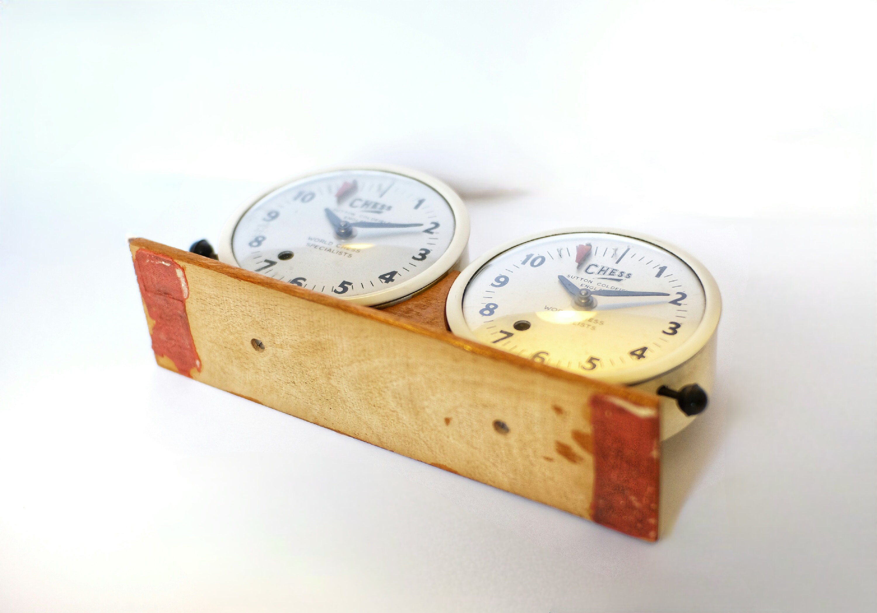 Vintage Sutton Coldfield 1930 Antique Chess Clock, Mahogany Wood, Mechanical Analog Timepiece ...