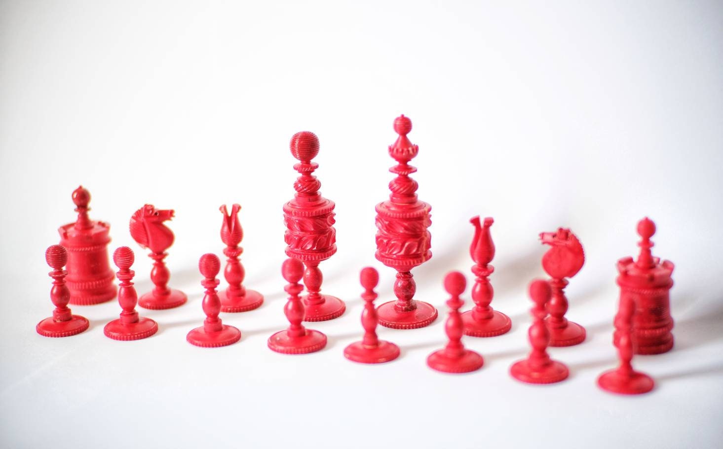 Antique German Bovine Bone Chess Pieces 1800s Chess Figures - Etsy