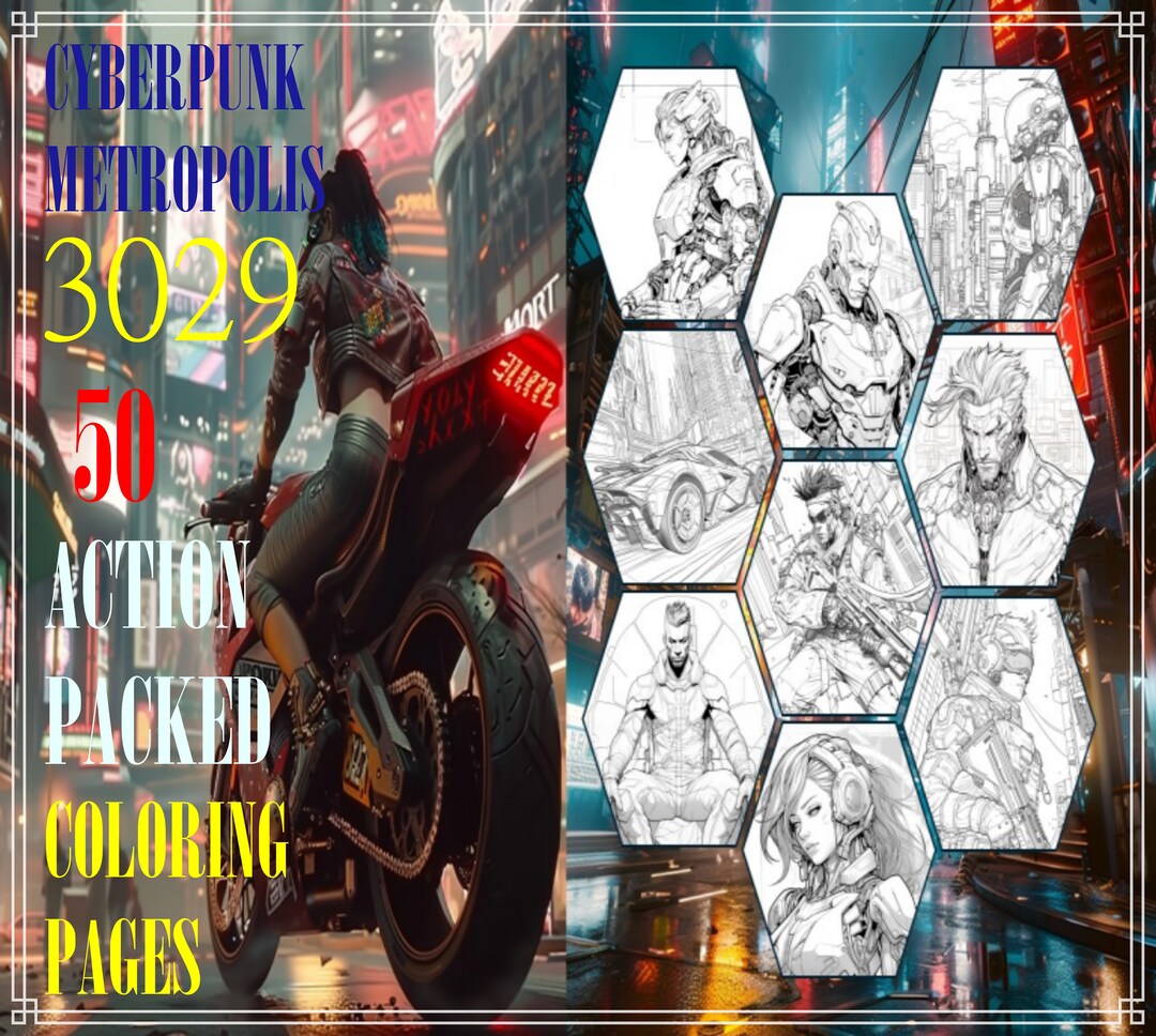 Cyberpunk Metropolis 3029-50 Action Packed Cyberpunk Printable Adult ...