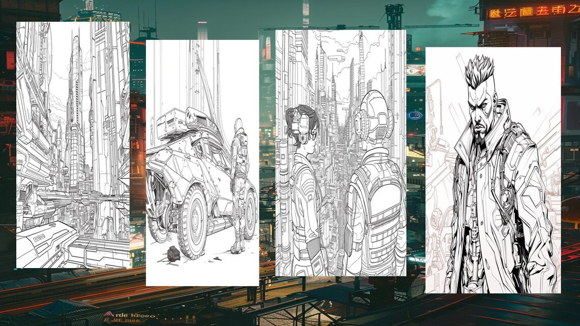 Cyberpunk Metropolis 3029-50 Action Packed Cyberpunk Printable Adult ...