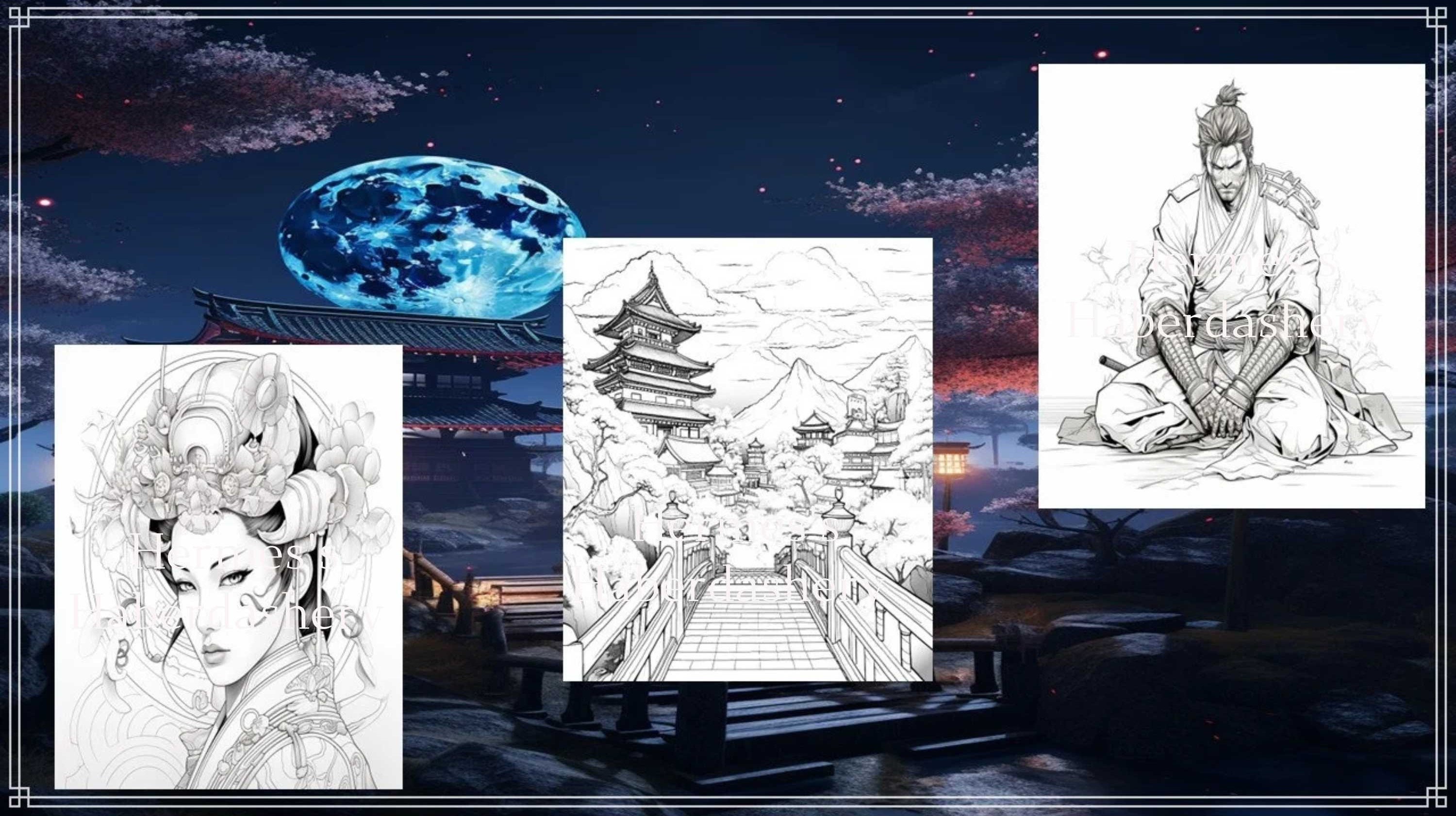 Japanese Mythology 50 Coloring Pages Mythical Creatures and Legends ...